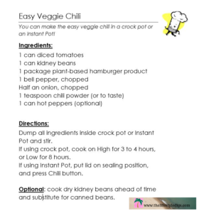 Easy Veggie Chili - The Lifestyle Digs